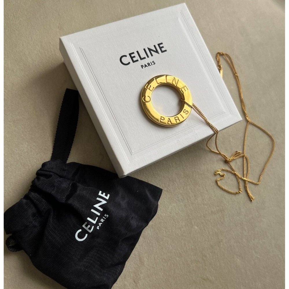 Vintage Massive Celine Paris Logo Medallion Pendant C… - Gem